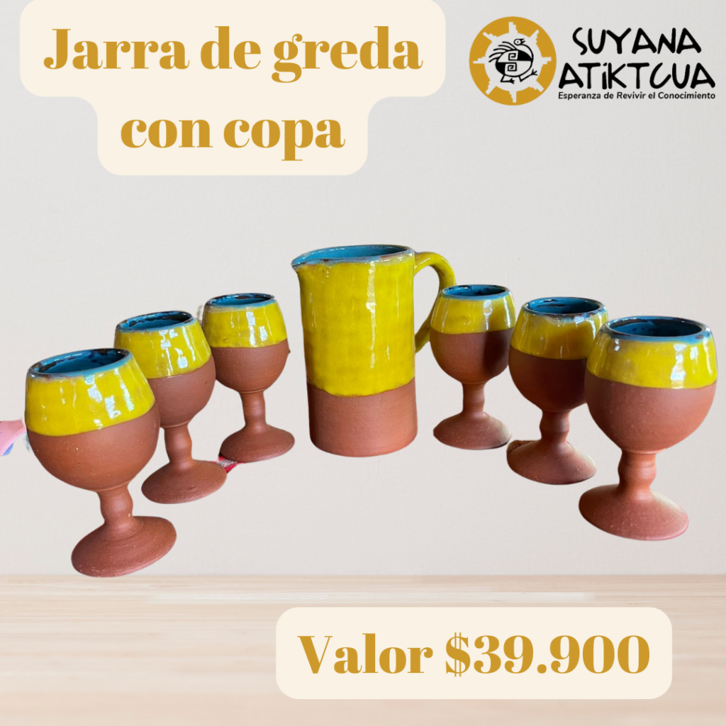 Jarra de Greda con Copa – Tradición y Elegancia en tu Mesa – Suyana ...