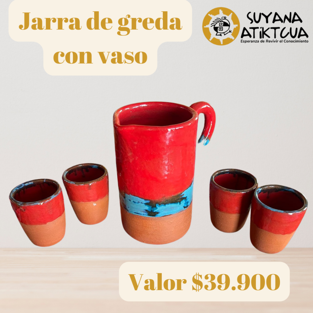 Jarra de Greda con Vaso – Tradición y Elegancia en tu Mesa – Suyana ...